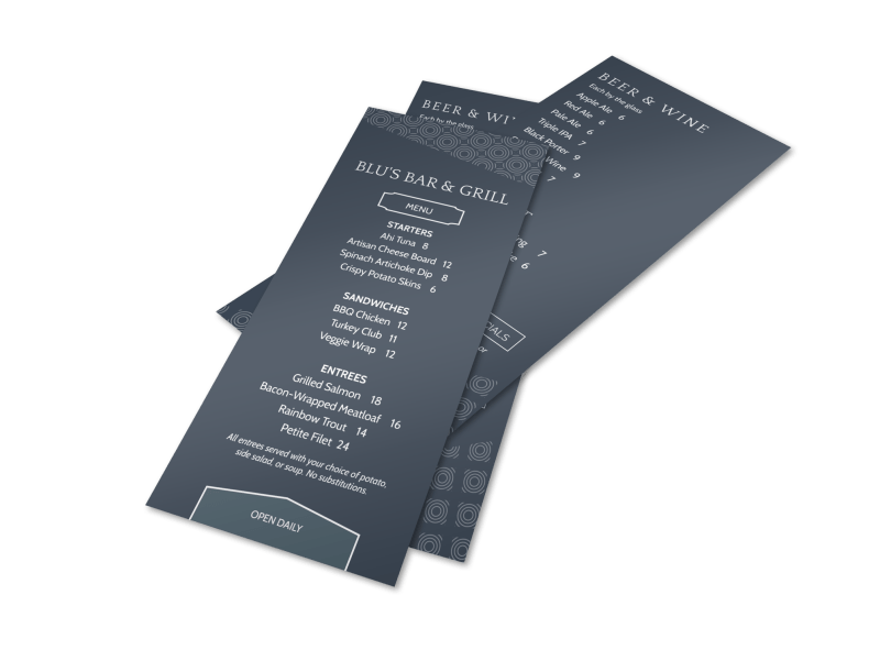 Bar Menu Template MyCreativeShop