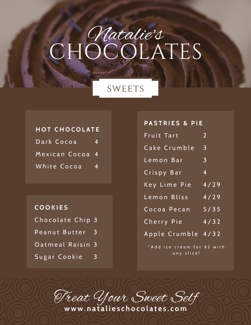 Dark Dessert Menu Template MyCreativeShop