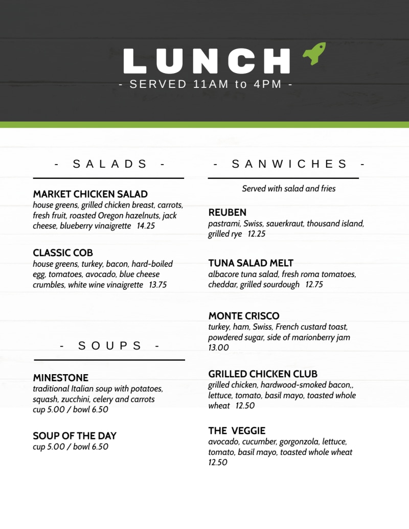 Rocket Lunch Menu Template MyCreativeShop Rocket Lunch Menu Template MyCreativeShop