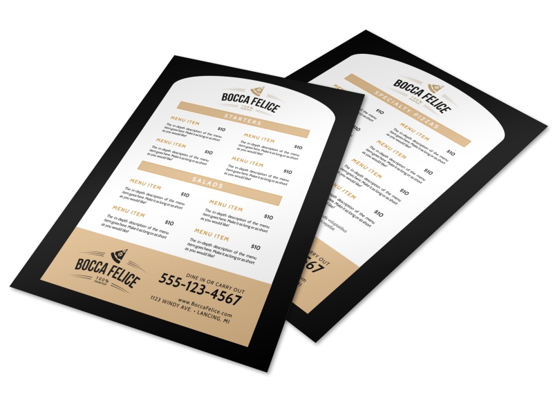 Pizza Menu Template | MyCreativeShop