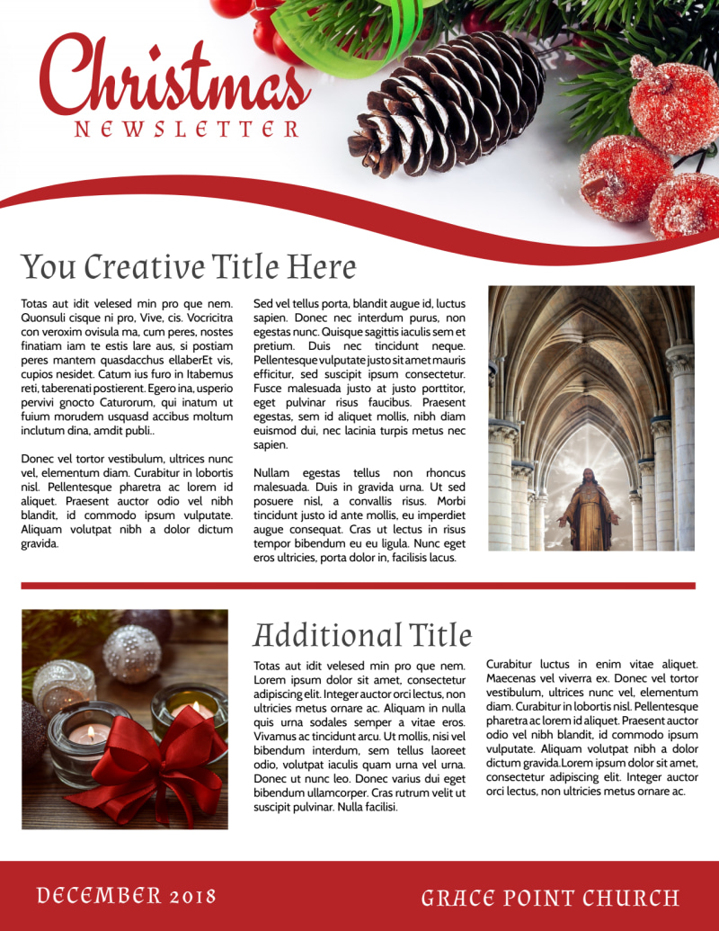 Free Holiday Newsletter Templates For Word Printable Templates