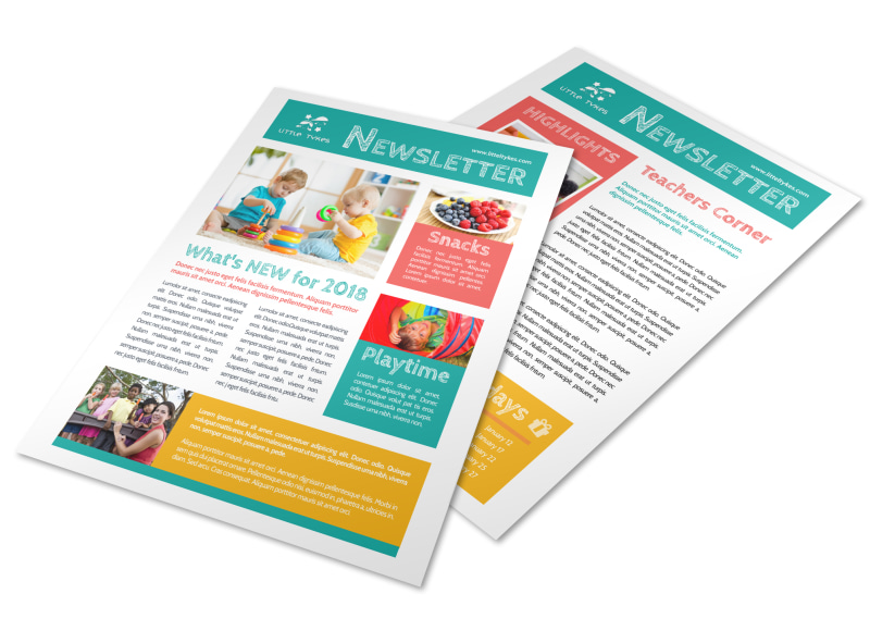 Child Care Newsletter Templates | MyCreativeShop