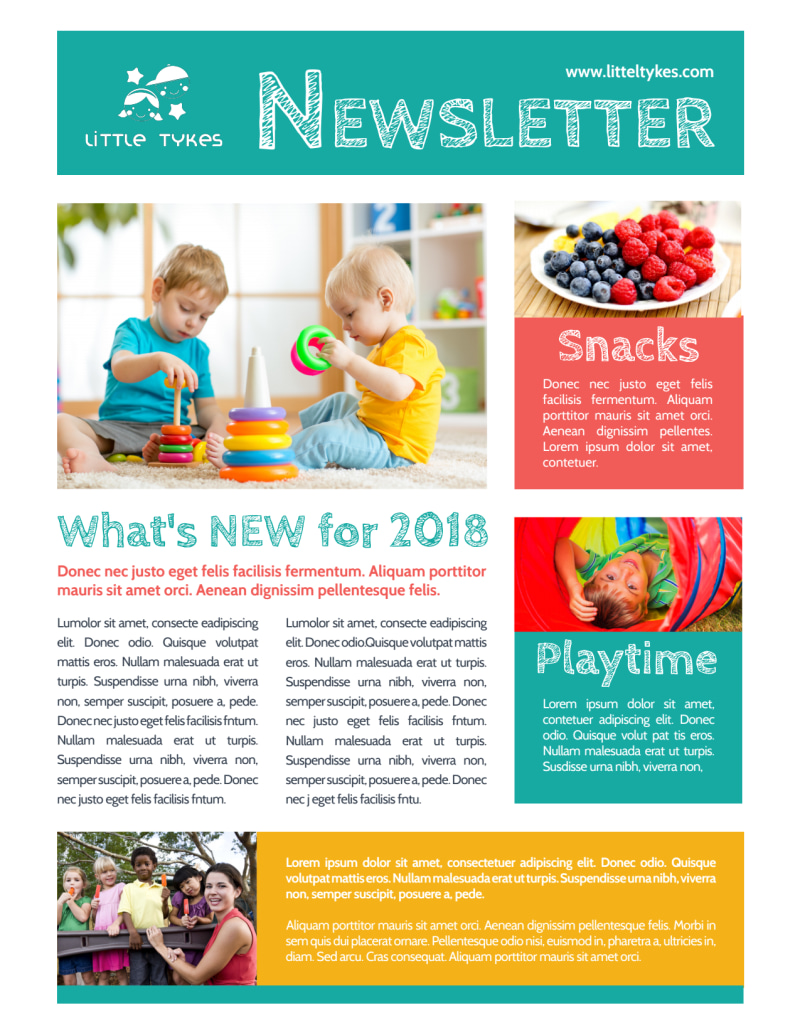 Daycare Newsletter Template