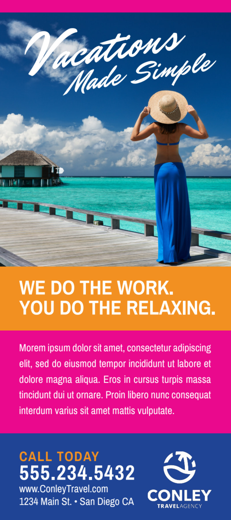 Simple Travel Agency Flyer Template MyCreativeShop