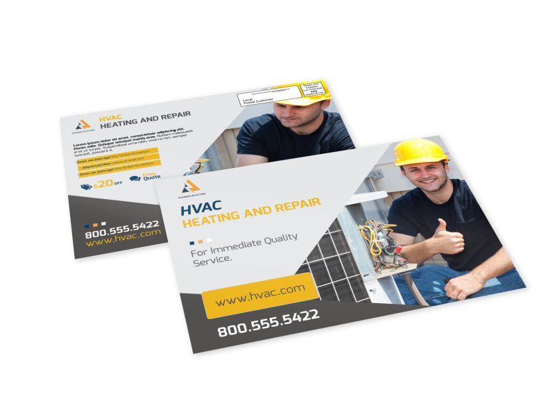 Hvac Postcards Templates