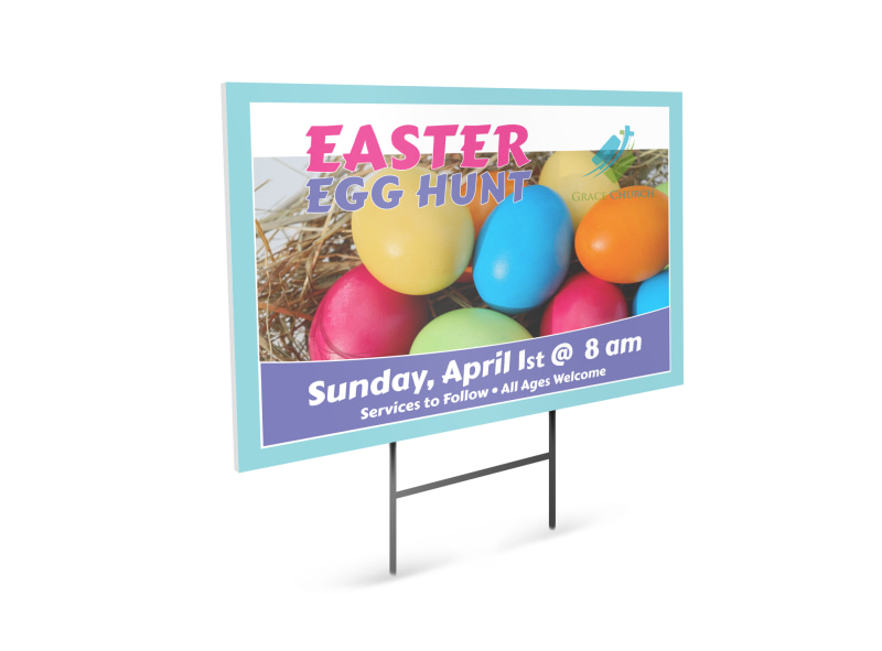 Easter Egg Hunt Yard Sign Template MyCreativeShop