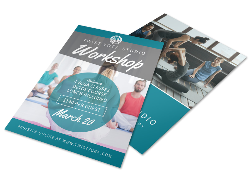 Yoga Fitness Workshop Flyer Template MyCreativeShop