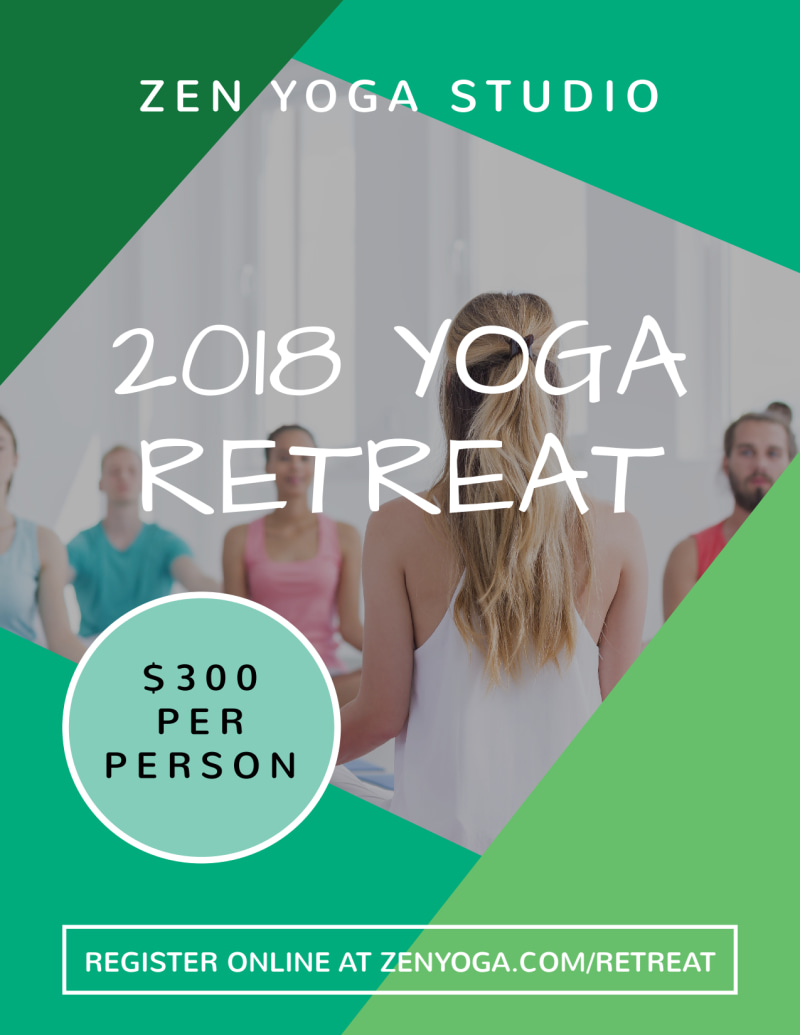 Annual Yoga Retreat Flyer Template MyCreativeShop