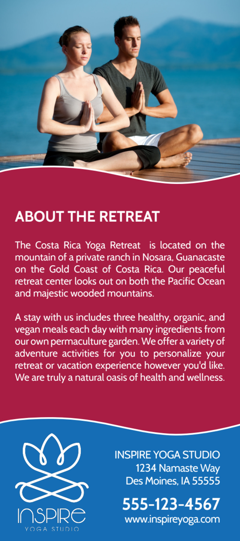 Inspiring Yoga Retreat Flyer Template MyCreativeShop