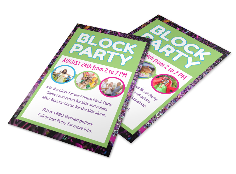 Fun Block Party Flyer Template MyCreativeShop