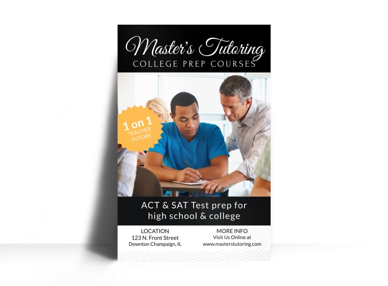 College Prep Tutoring Poster Template | MyCreativeShop