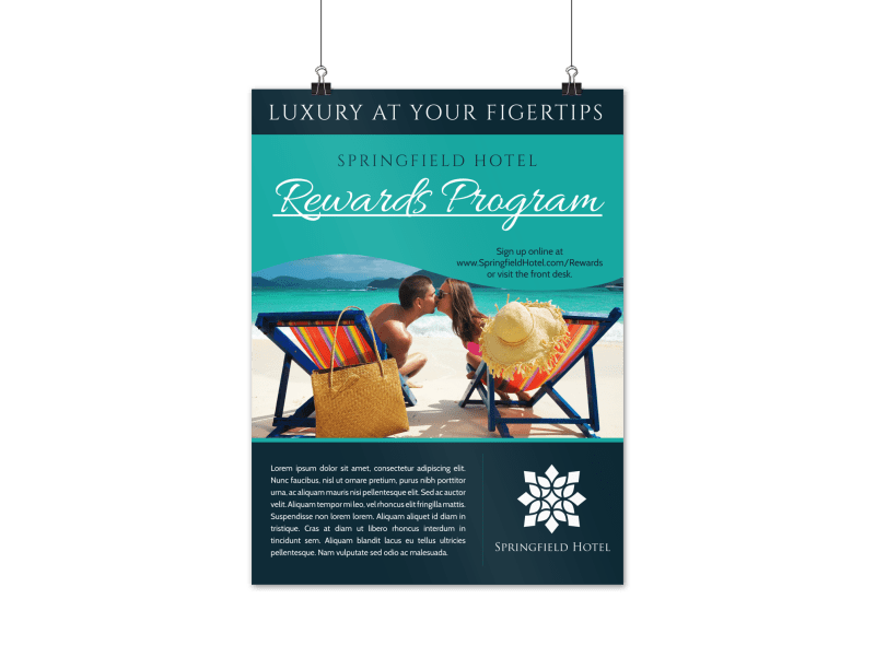 Luxury Hotel Rewards Program Poster Template
