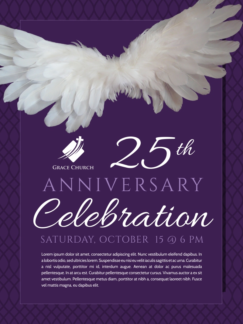 Beautiful Church Anniversary Poster Template Beautiful Church Anniversary Poster Template