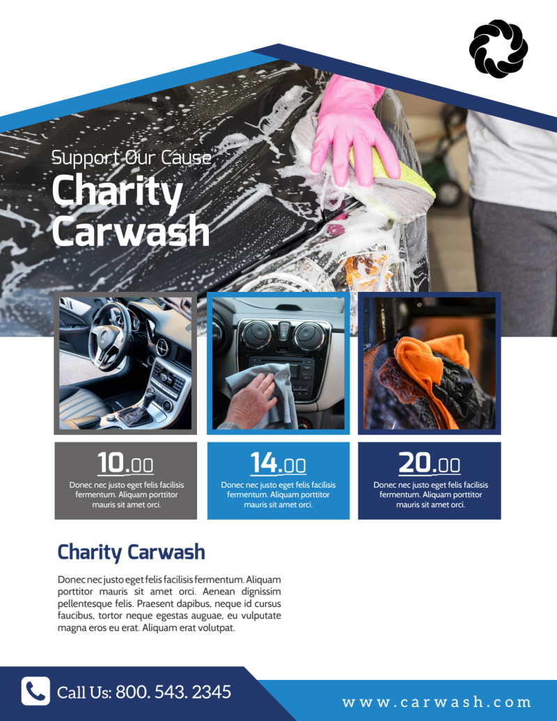 Charity Car Wash Fundraiser Flyer Template MyCreativeShop