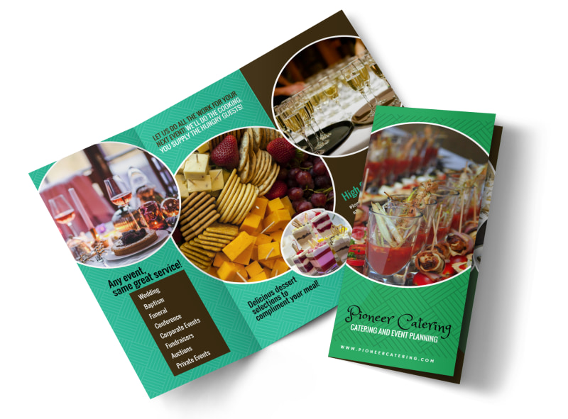 Pioneer Catering Tri Fold Brochure Template MyCreativeShop