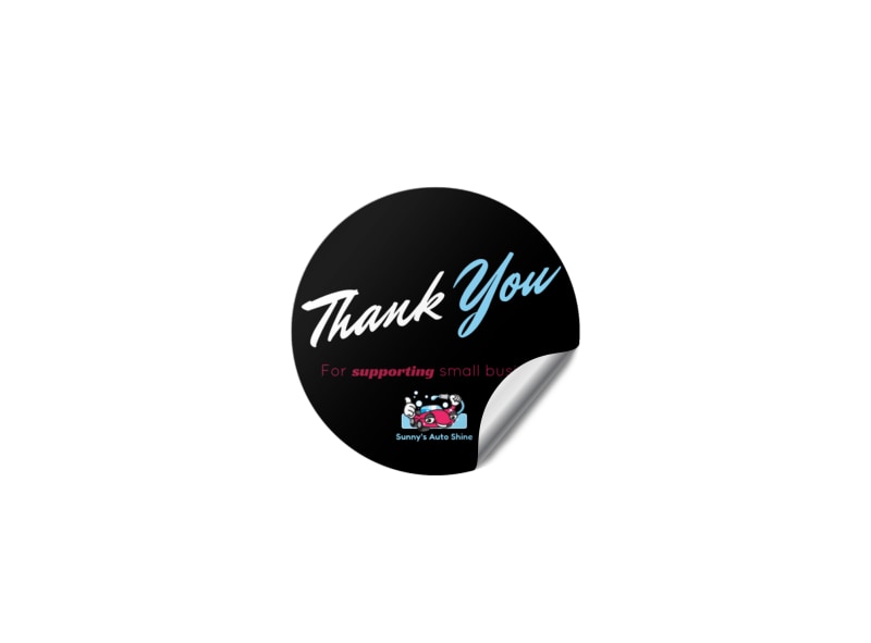 Car Wash Thank You Sticker Template MyCreativeShop