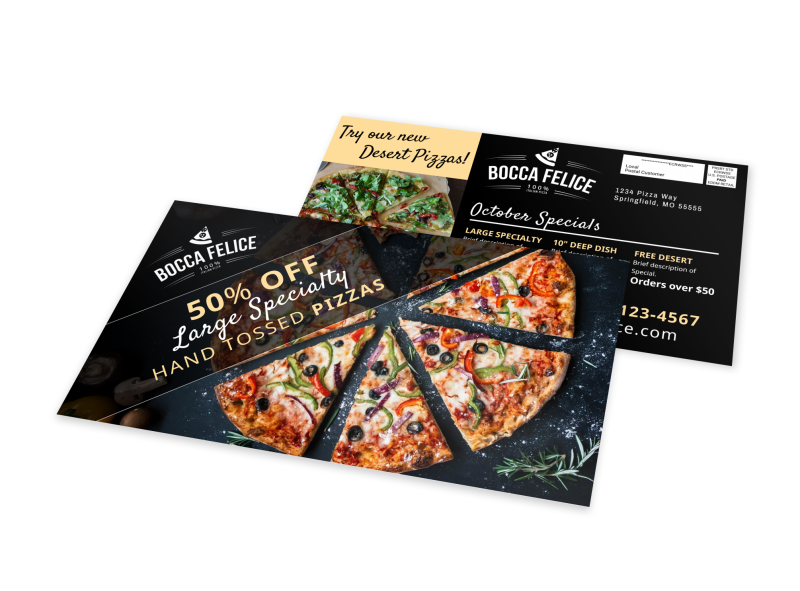 Italian Pizza Restaurant EDDM Postcard Template