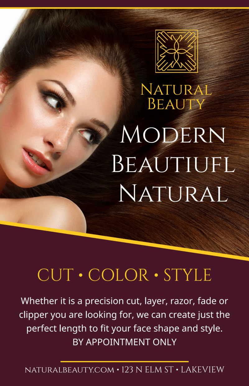 Classic Beauty Salon Poster Template MyCreativeShop