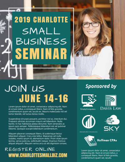 Small Business Seminar Flyer Template MyCreativeShop