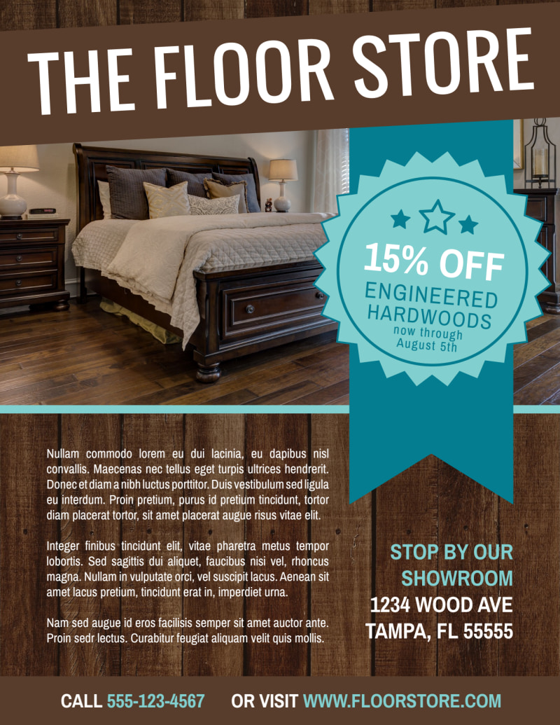 Flooring Advertising Flyer Template MyCreativeShop