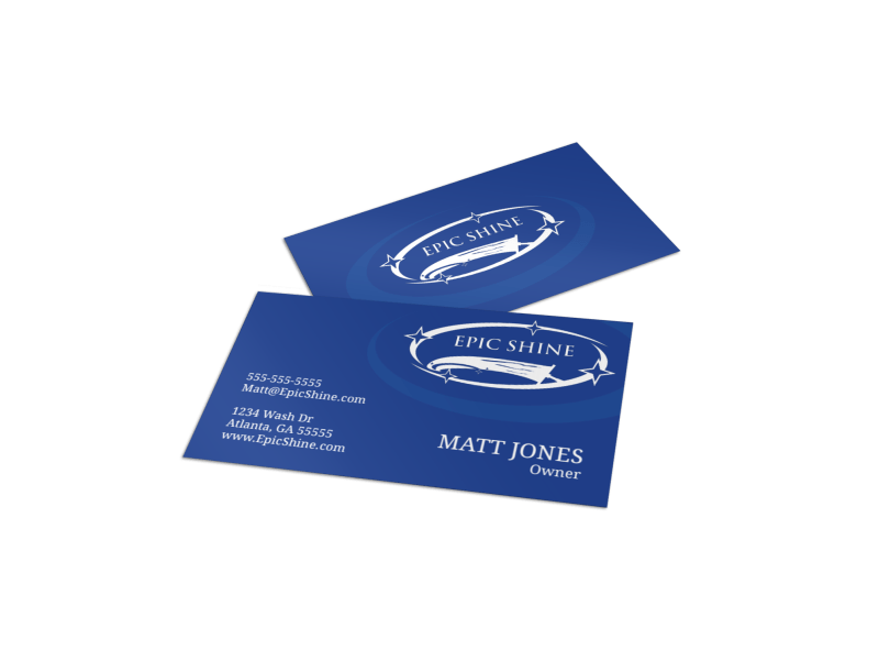 Simple Pressure Washing Business Card Template