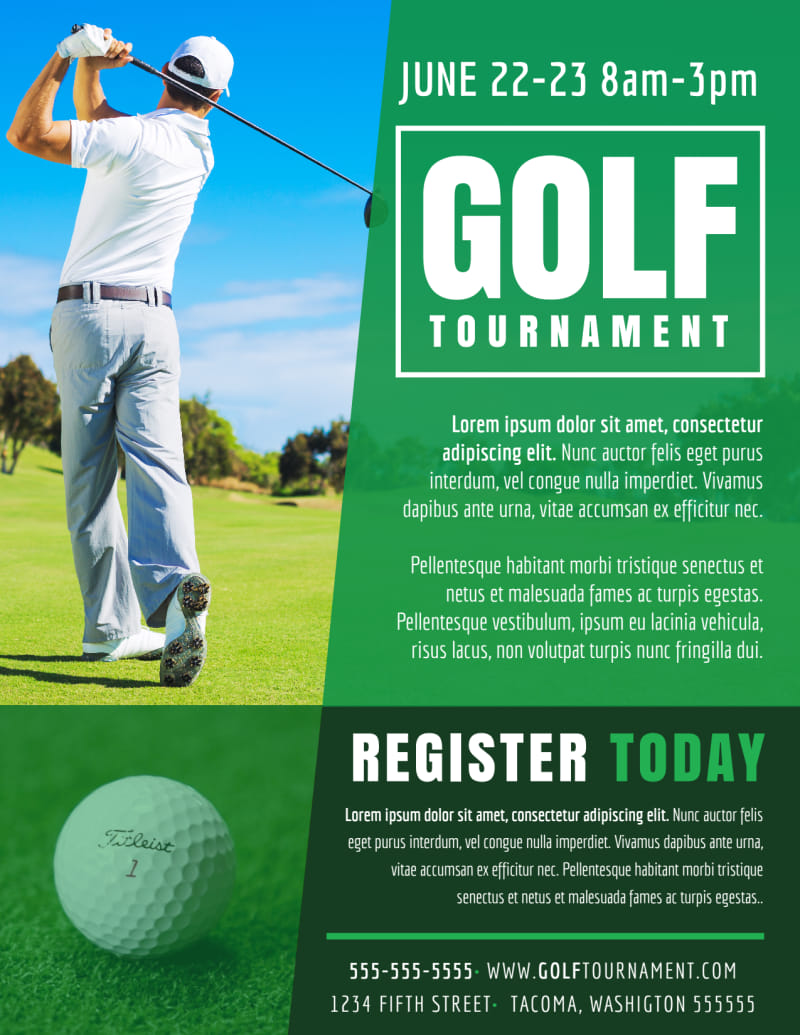 Golf Outing Flyer Template