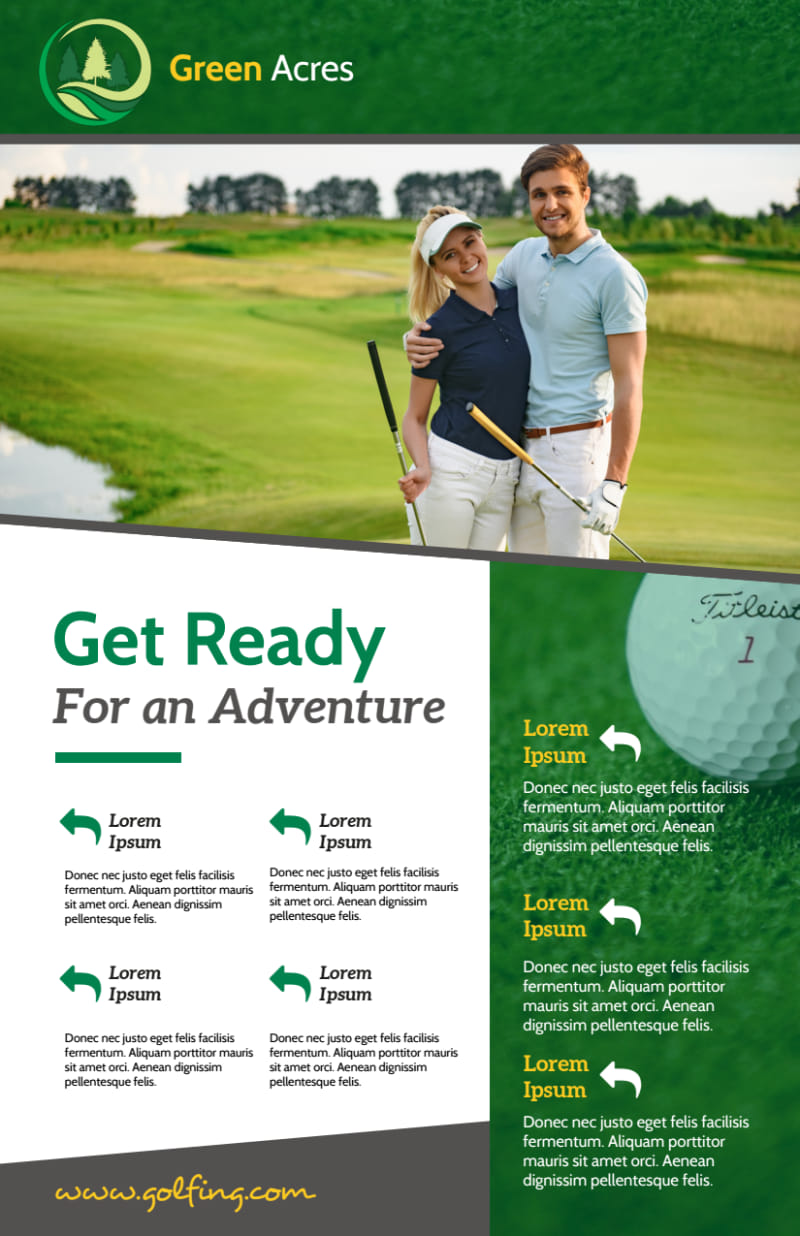 Green Golf Outing Flyer Template MyCreativeShop