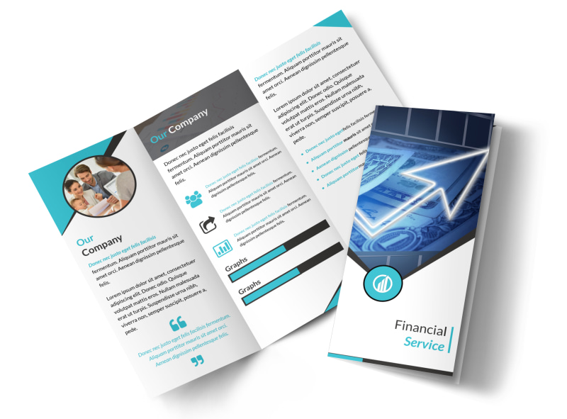 Financial Advisor Service Tri Fold Brochure Template