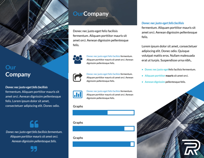 Corporate Financial Advisor Tri Fold Brochure Template