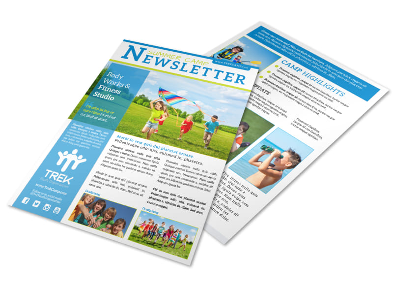 Summer Camp Newsletter Template