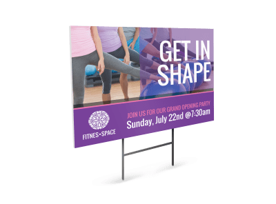 Fitness Yard Sign Templates | MyCreativeShop
