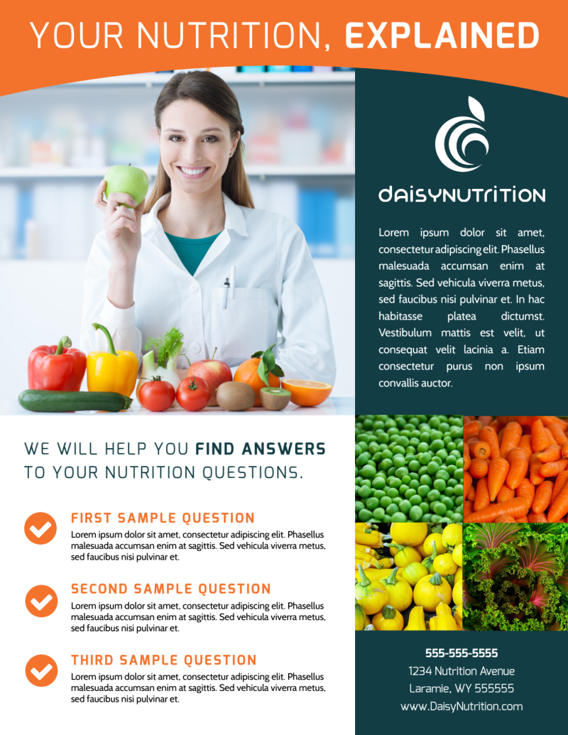 Nutrition Explained Flyer Template MyCreativeShop