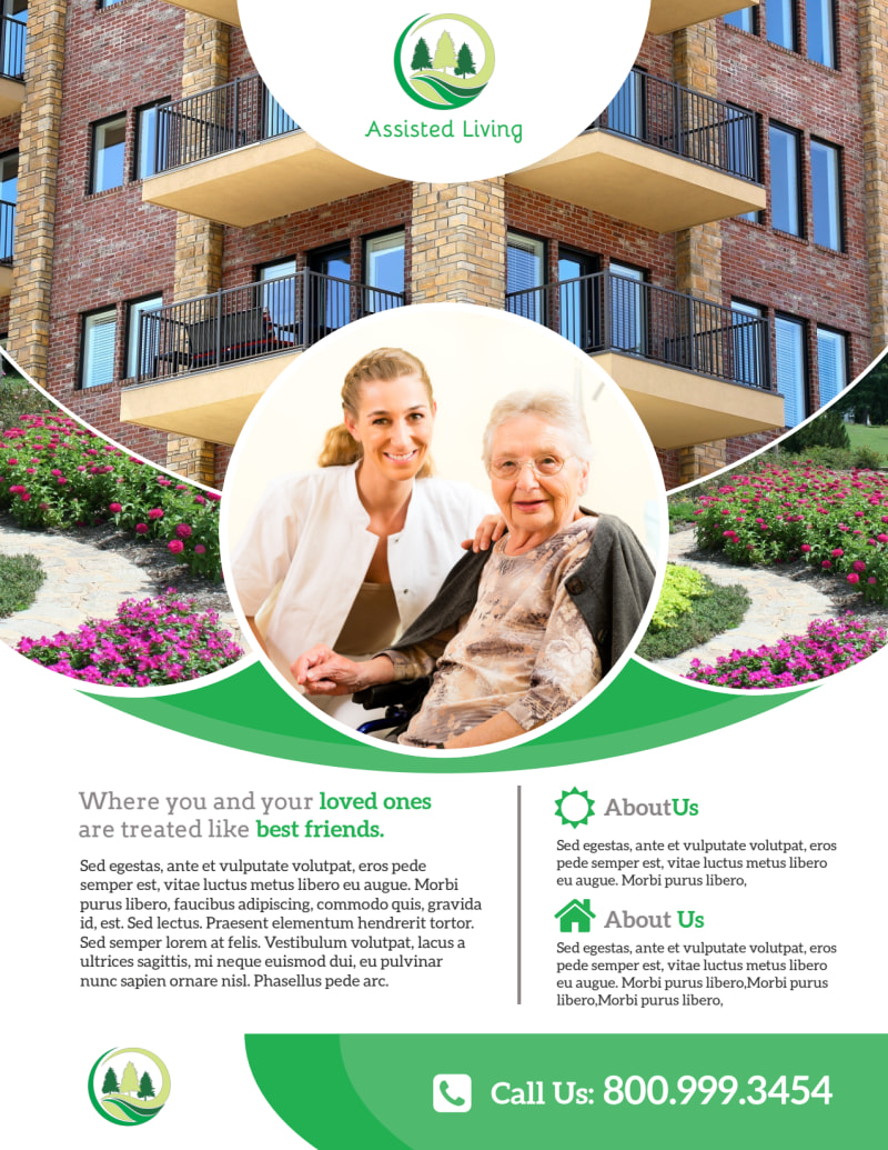 Awesome Assisted Living Flyer Template MyCreativeShop