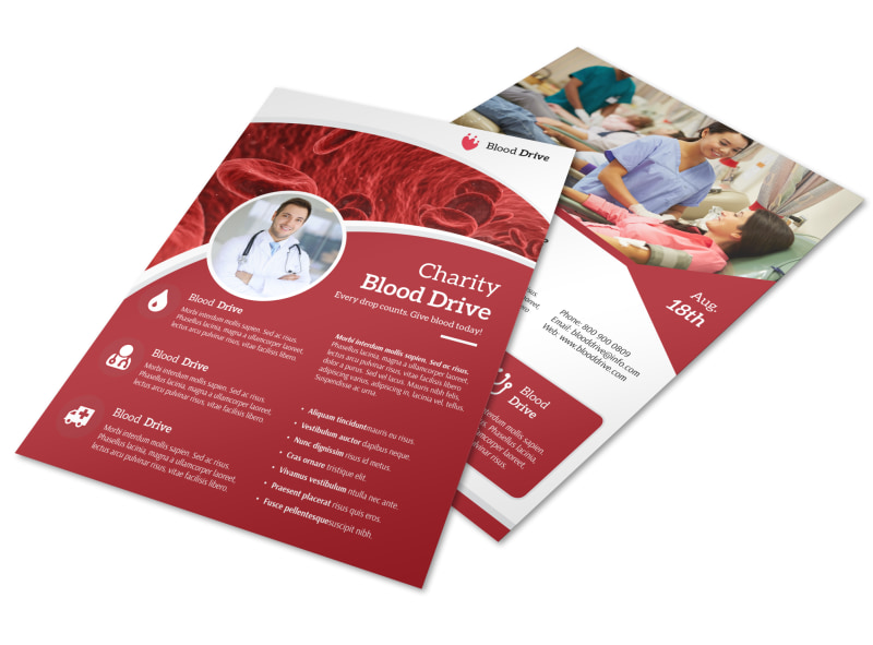 Blood Drive Flyer Templates MyCreativeShop