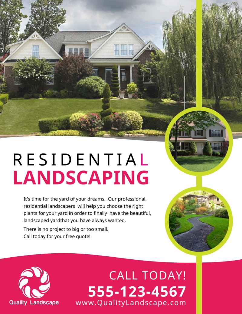 About Residential Landscaping Flyer Template