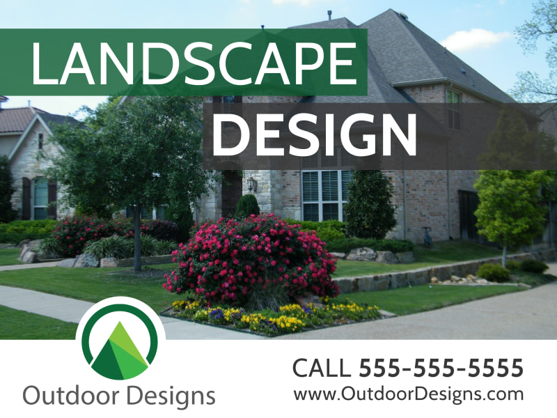 Landscape Design Yard Sign Template MyCreativeShop