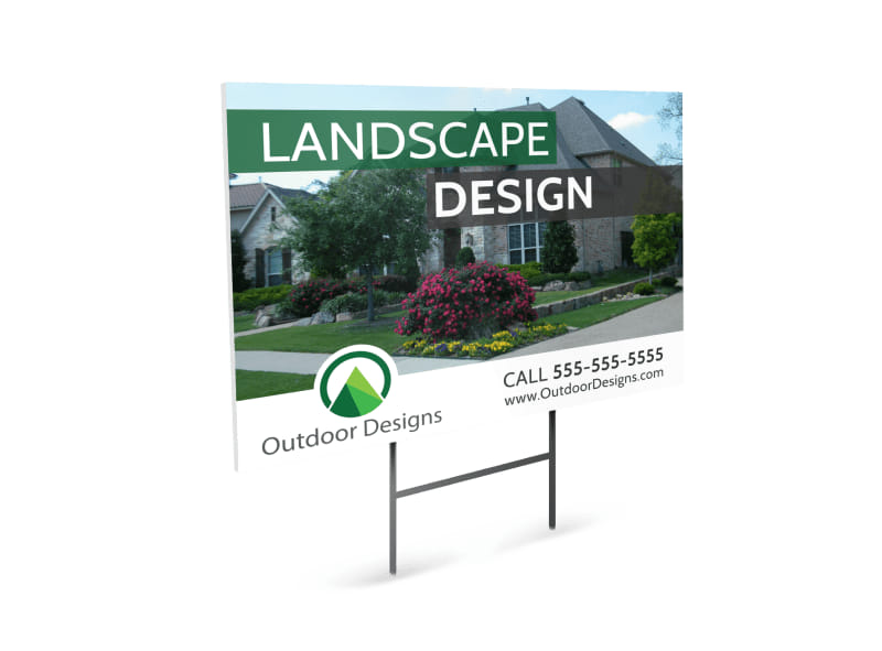 Landscape Design Yard Sign Template MyCreativeShop