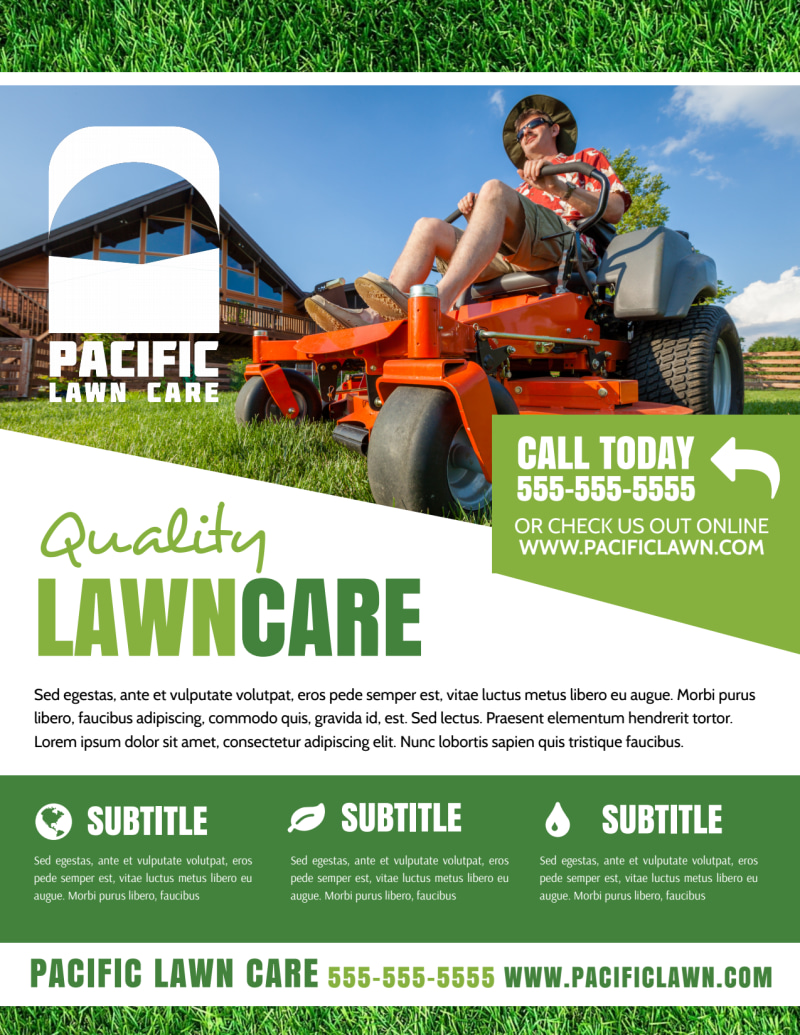 Classic Lawn Care Flyer Template MyCreativeShop