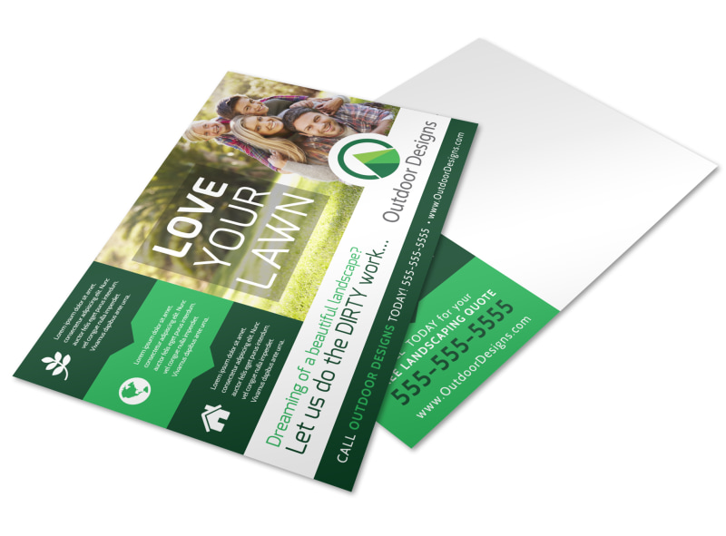 Spring Lawn Care Postcard Template MyCreativeShop