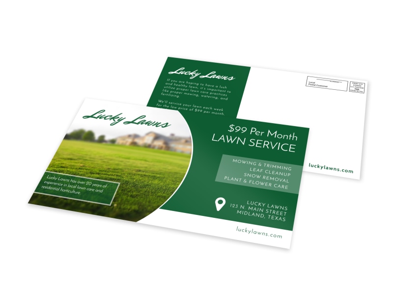 Lawn Care EDDM Postcard Templates MyCreativeShop