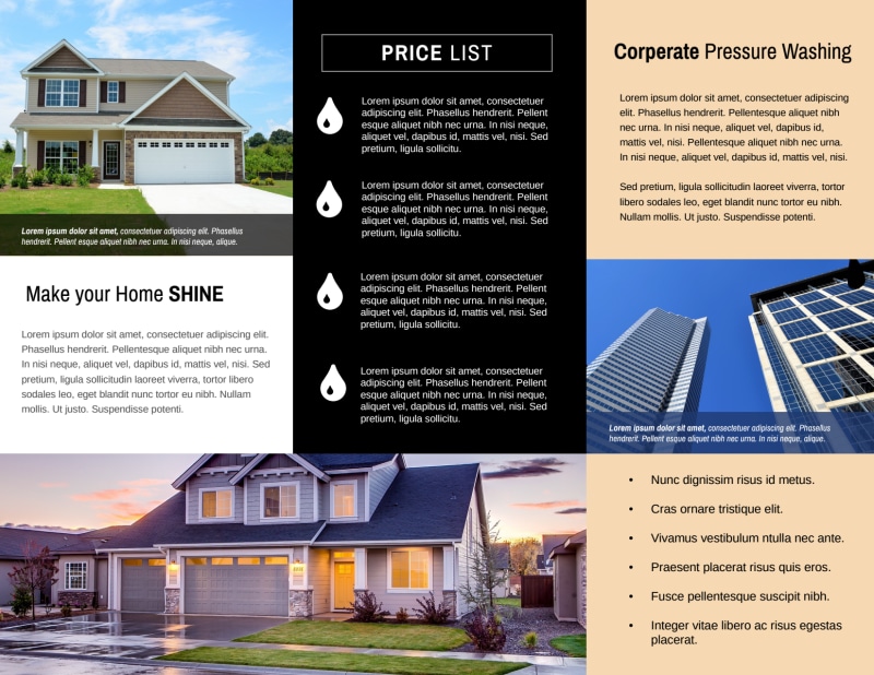 Pressure Washing Brochure Template