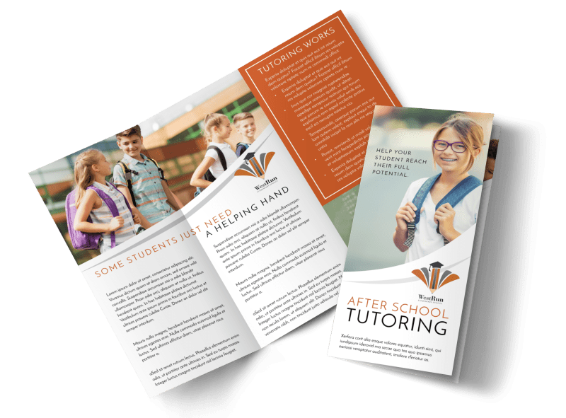 Tutoring After School Tri-Fold Brochure Template