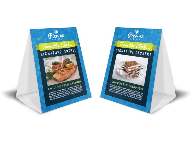 Restaurant Signature Dish Table Tent Template