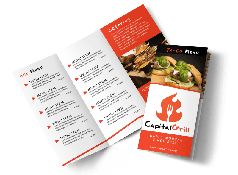 Menu Brochure Template