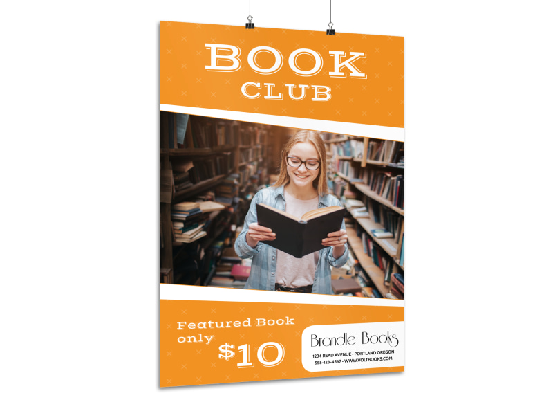 Book Club Poster Template MyCreativeShop