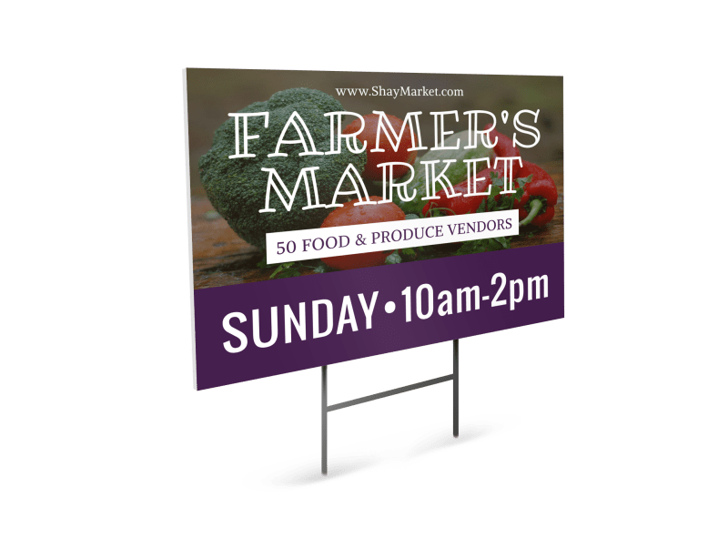 Fresh Farmers Market Yard Sign Template | MyCreativeShop