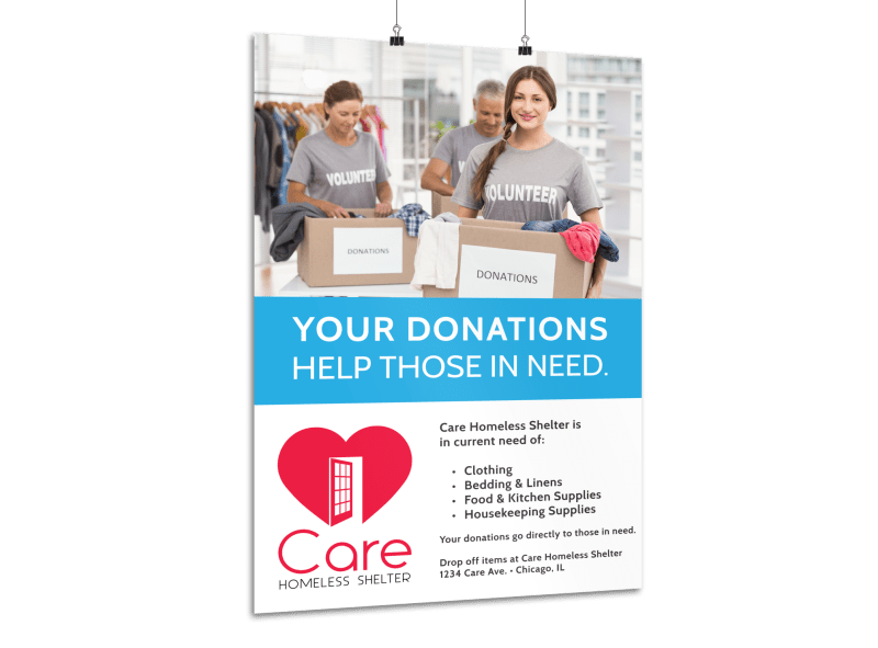 Charity Donation Poster Template MyCreativeShop