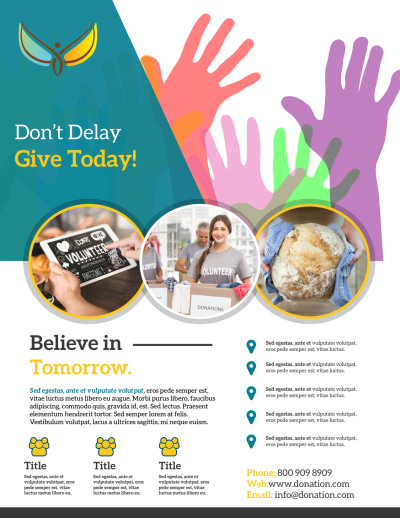 Beautiful Donation Flyer Template MyCreativeShop
