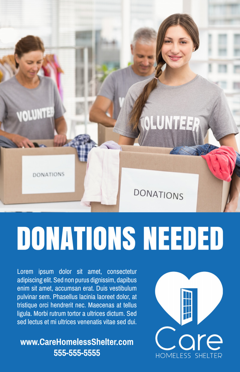 Donation Box Poster Template MyCreativeShop