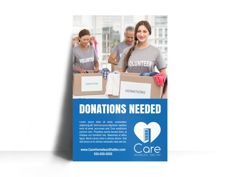 Donation Box Poster Template MyCreativeShop